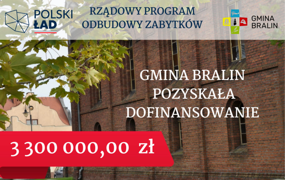 Dofinansowanie na zabytek - Gmina Bralin